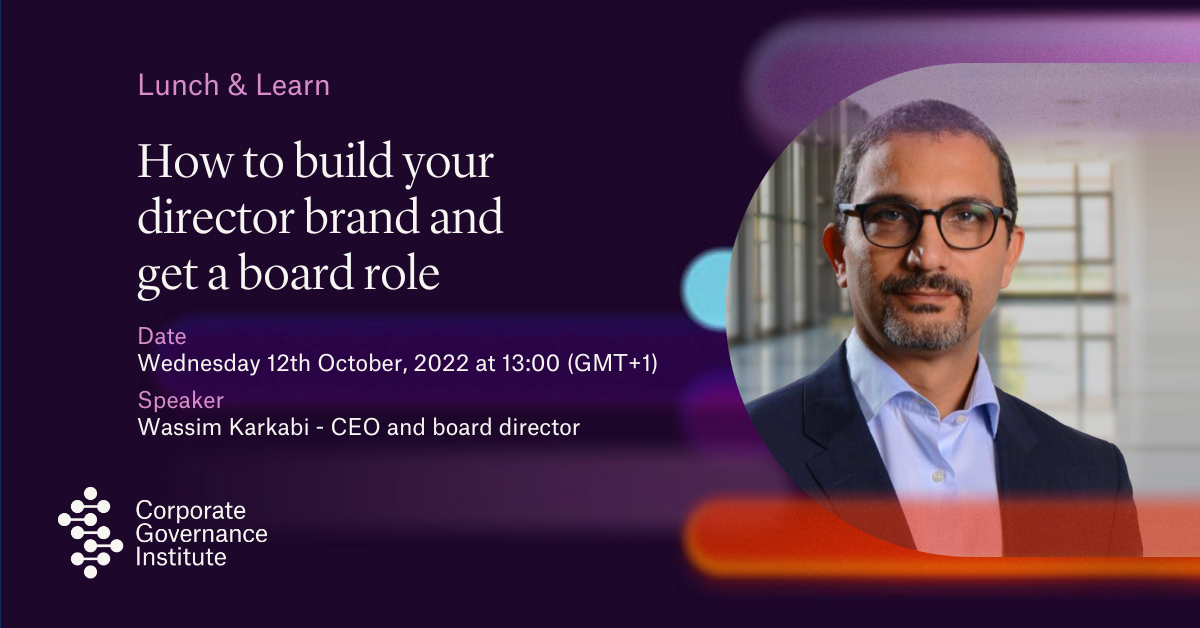 How to build your director brand and get a board role | CGI